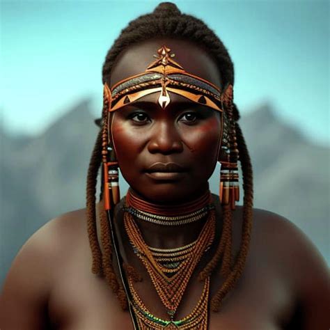 Portrait Of Huli Wigmen Tribe Womangenerative Ai 2 Digital Art By