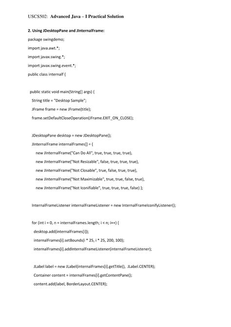 Java Practicals Tybsc Computer Science Sem V ~ Rock The It