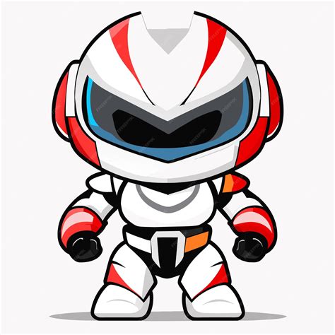 Premium Vector Mascotstyle Robot Character Vector Illustration