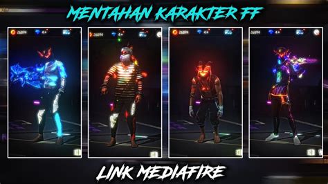 MENTAHAN KARAKTER FF SET SEREM CC GLOW LINK MEDIAFIRE YouTube