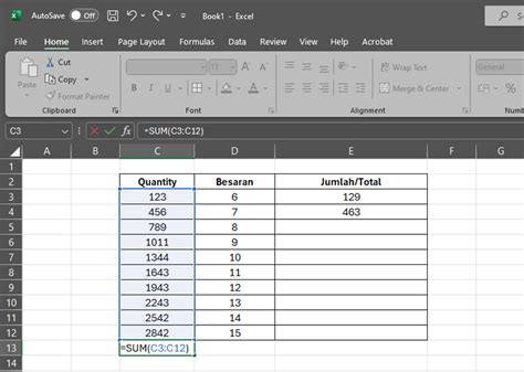 Cara Menjumlahkan Di Excel Terbaru 2025