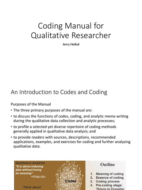 Coding Manual For Qualitative Researcher 20 Pdf Pdf Qualitative