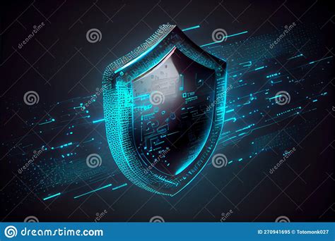 Cyber Security Technology Concept Generative Ai Stock Illustration