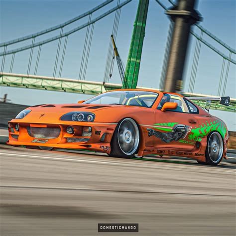 Brians Orange Toyota Supra Digitally Races His 1995 Mitsubishi Eclipse