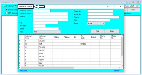 Invoice B C List Report Help Guide