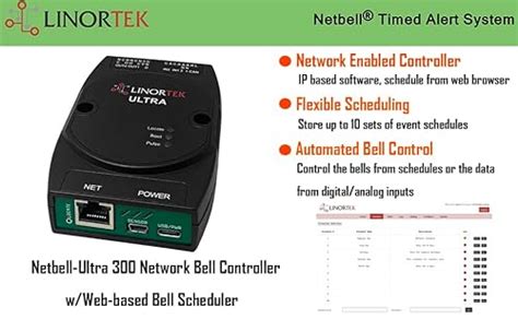 Netbell Ultra 300 TCP IP Network Programmable Bell Timer Controller Jar Hearts