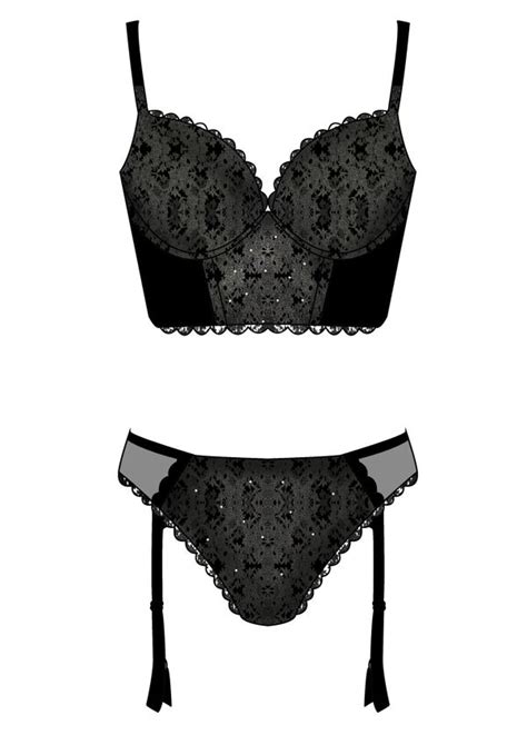 Illustrations Of Lingerie By Lorna Rainey Via Behance Black Lingerie