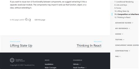 Docs Navigation Styling Is Very Confusing · Issue 3659 · Reactjsreact