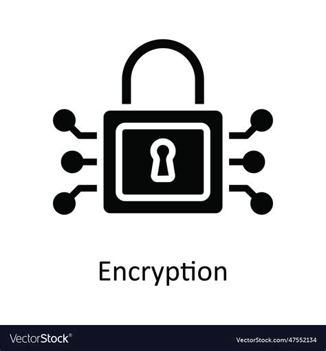 Encryption Solid Icon Design Royalty Free Vector Image