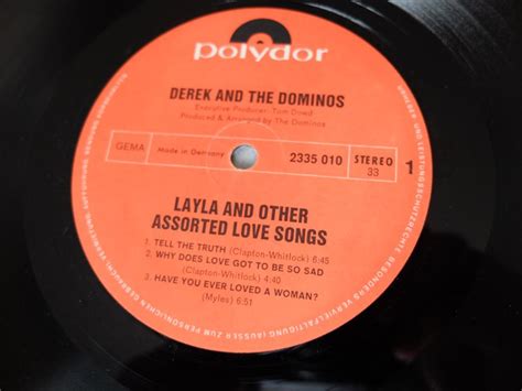 Derek And The Dominos Layla And Other Assorted Love Songs Dupli Lp