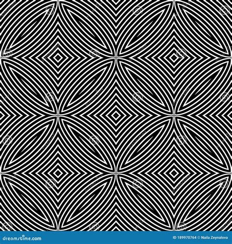 Geometric Lines Seamless Pattern Intricate Striped Ornament Line Art Ornamental Abstarct