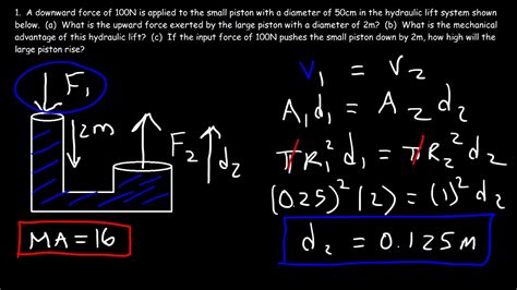 Hydraulic Practice Problems Pascal S Principle At Marcus Lewis Blog
