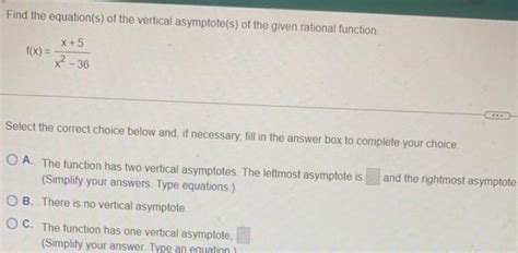 [answered] Find The Equation S Of The Vertical Asymptote S Of The Given Kunduz