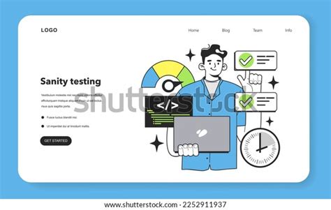 Sanity Testing Technique Web Banner Landing Stock Vector Royalty Free 2252911937 Shutterstock
