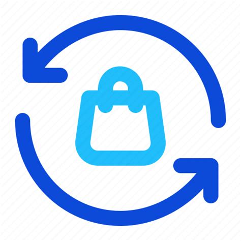 refresh sync update shopping bag icon download on iconfinder