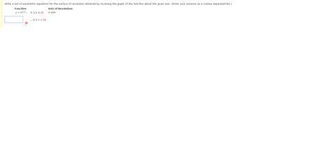 Solved Write A Set Of Parametric Equations For The Surface Chegg