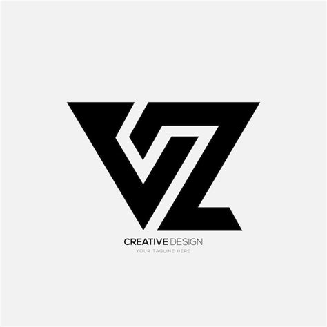Premium Vector Letter Vz Or Cz Modern New Unique Shape Creative