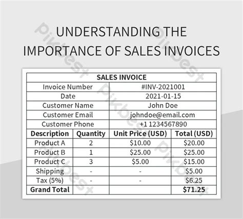 Template Faktur Penjualan Excel Contoh Format Xls Download Gratis Pikbest