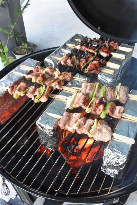 Pork Belly Skewers With Scallions Ton Negima Grillgirl Grill Girl