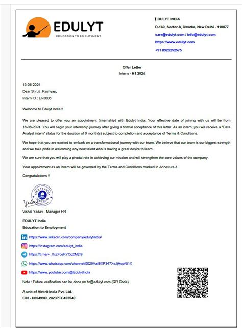 Shruti Kashyap On Linkedin Internship Edtech Growthmindset Edulyt Learningjourney… 12