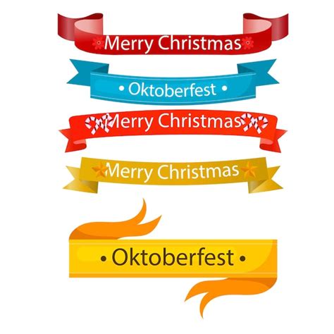 Premium Vector Colorful Vector Ribbon Banners Set Of Ribbons Banners