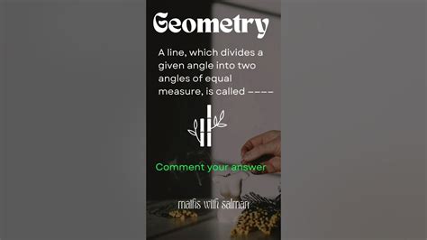 Math Challenge Can You Name This Line Maths With Salman Shorts Youtube