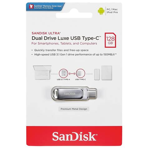 Memoria Usb Sandisk Ultra Dual Drive Luxe 128gb 31 Tipo C