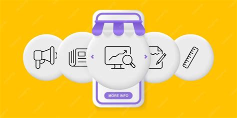 Premium Vector Analytics Set Icon Data Analysis Megaphone Research Newspaper Computer