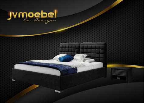 Jvmoebel Schlafzimmer Set Bett Textil Nachttisch 3 Tlg Set Möbel