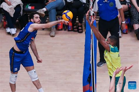 Mens Volleyball Nations League Brazil Vs Italy Xinhua