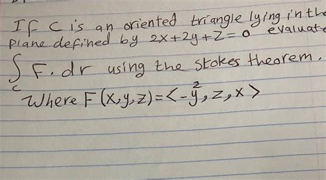 if cis an oriented triangle lying in the plane