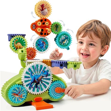 Meribbit Jouets à Engrenages 3 4 5 Ans Jouets éducatifs Stem Jouets