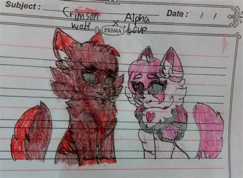 Crimson Wolf X Alpha Love Art Request By Kittycatczafhaye On Deviantart