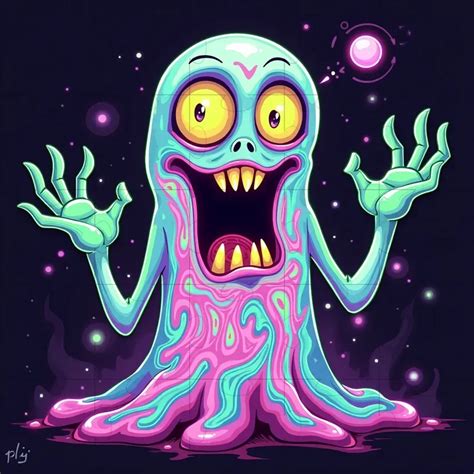 Trippy Psychedelic Cartoon Characters Flux Prompt Promptbase