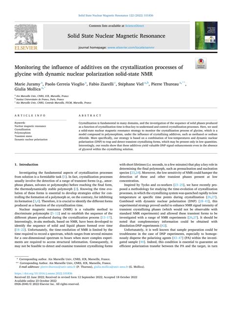 Pdf Monitoring The Influence Of Additives On The Crystallization