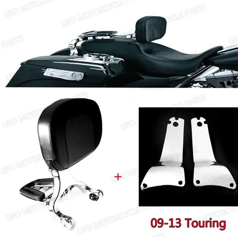 Chrome Multi Purpose Adjustable Driver Passenger Backrest For Harley