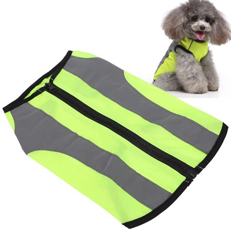 Amazon 犬用安全反射ベスト、ペット犬用高視認性ベスト安全ウォーキングコスチューム、光るジャケット軽量ペットナイト安全服犬用反射ベスト