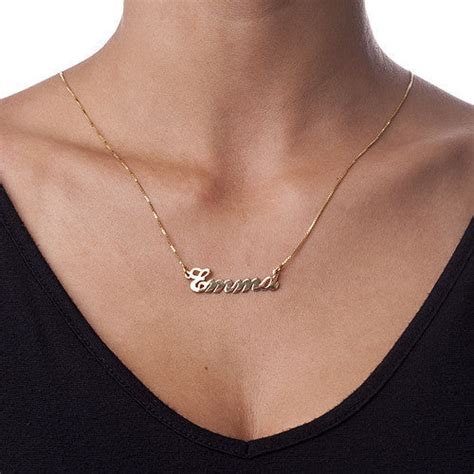 Classic Nameplate Necklace Initial Obsession