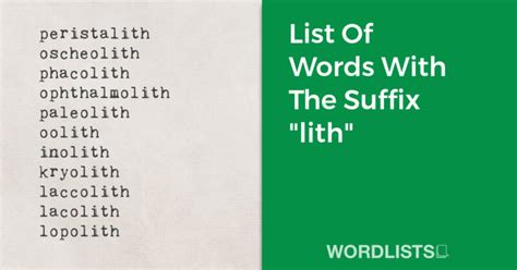List Of Words With The Suffix Logist