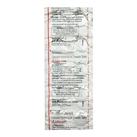 Lidocam Tablet 10s Buy Medicines Online At Best Price From