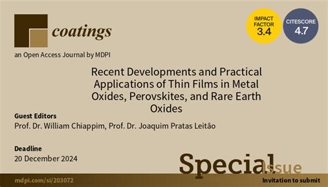 Pdf Call For Paper Recent Developments And Practical Applications Of Thin Films In Metal