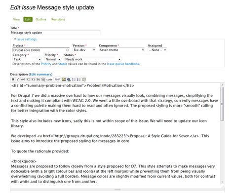 Drupal Org D Improving Issue Pages Drupal Association