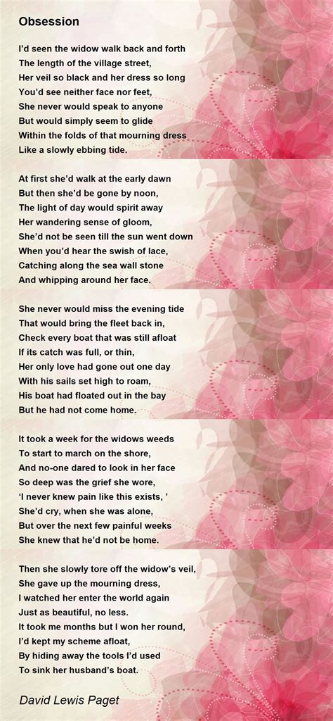 Obsession Poem By David Lewis Paget Poem Hunter