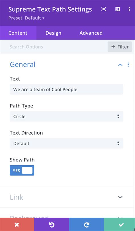 Divi Supreme Text Path Module Divi Supreme