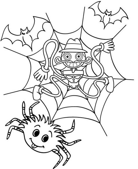 Coloriage Poppy Playtime Halloween Daddy Long Legs 6