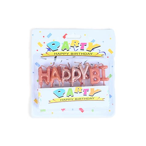 Happy Birthday Text Candle Party Hori Hay