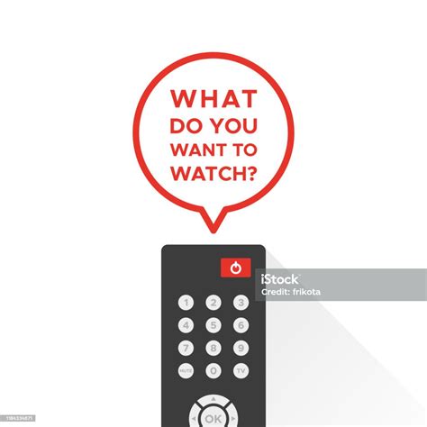 긴 그림자와 Tv 리모컨 텍스트와 연설 거품 당신은 무엇을보고 싶어 벡터 일러스트레이션 플랫 디자인 개인화에 대한 스톡 벡터 아트 및 기타 이미지 Istock