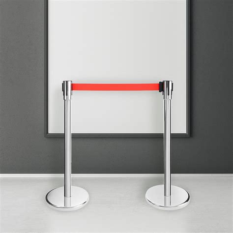 2x Queue Way Crowd Control Barriers Retractable Barrier Crowd Barriers