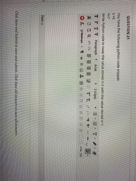 Solved Question 21 You Have The Following Python Code