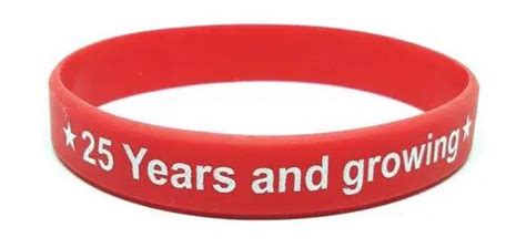 Red Silicone Printed Wristbands Packaging Type Packet At Rs 5 Piece